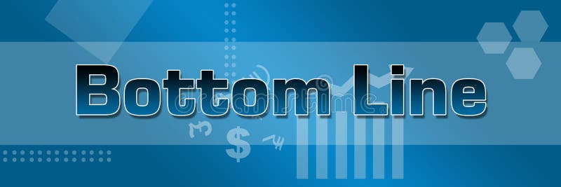 Bottom Line Abstract Blue Background Horizontal Stock Illustration ...