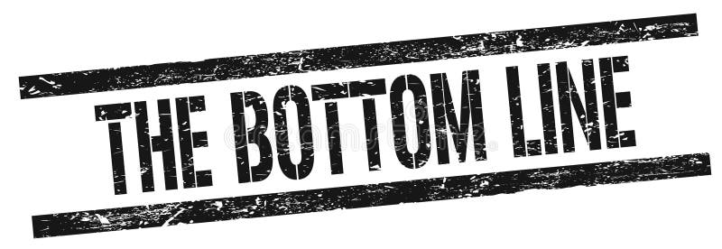 The BOTTOM LINE Text on Black Grungy Rectangle Stamp Stock Illustration ...