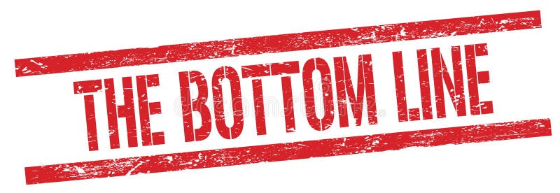 The BOTTOM LINE Text on Red Grungy Rectangle Stamp Stock Illustration ...