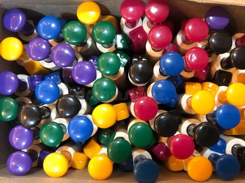 Bottom of Lot of Color Full Pen Stock Image - Image of shelf, color ...