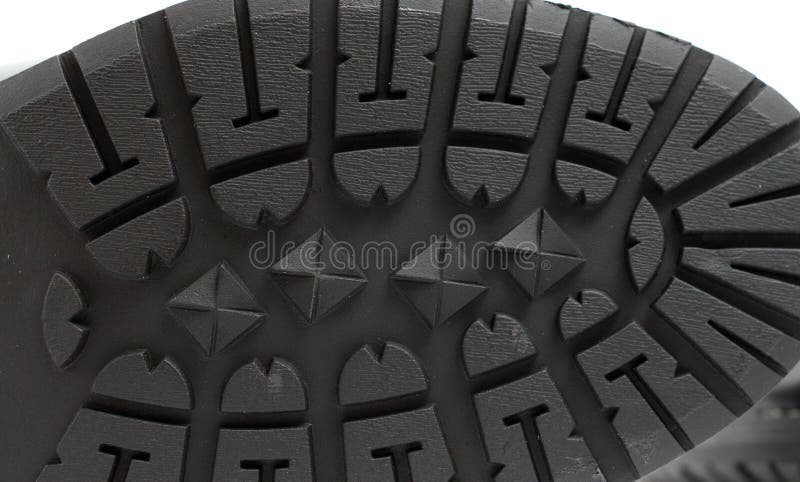 Bottom of a Men`s Black Winter Boot, Patterns and Texture Stock Image ...