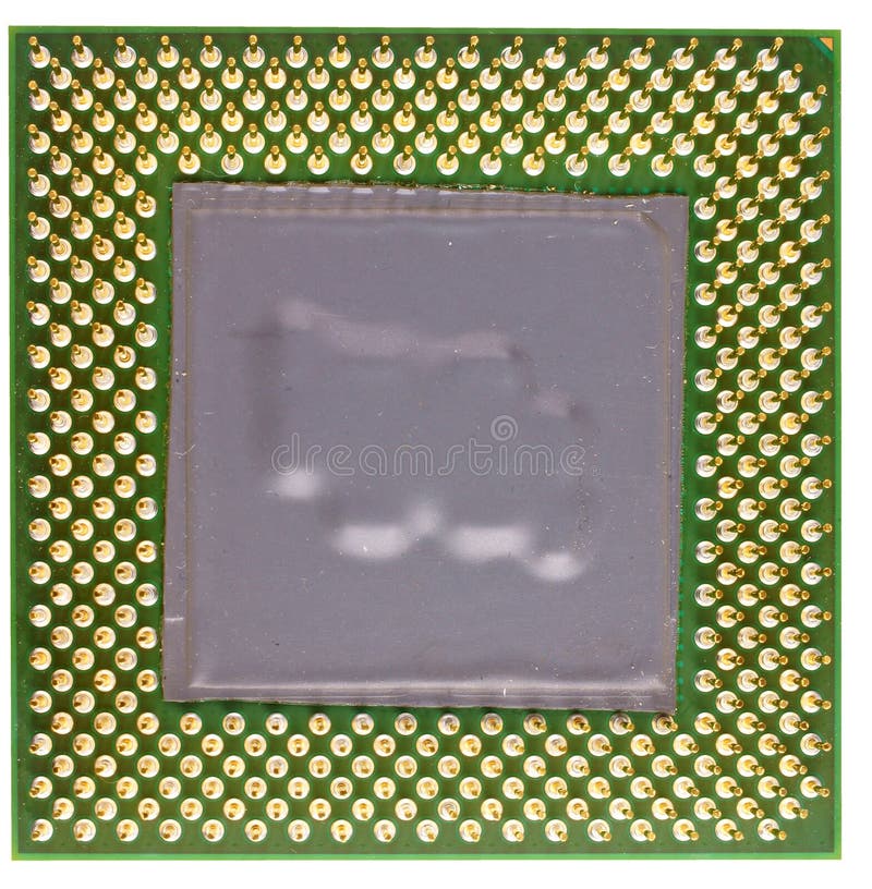 Bottom of microprocessor stock image. Image of silicon - 22592191
