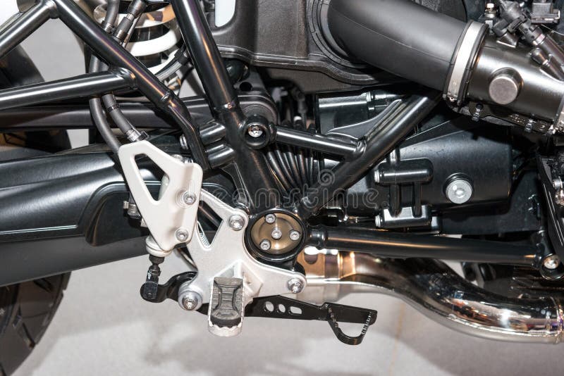 The Bottom of the Motorcycle on the Whole Frame Stock Photo - Image of ...