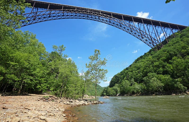 On the Bottom of New River Gorge Stock Image - Image of romantic ...