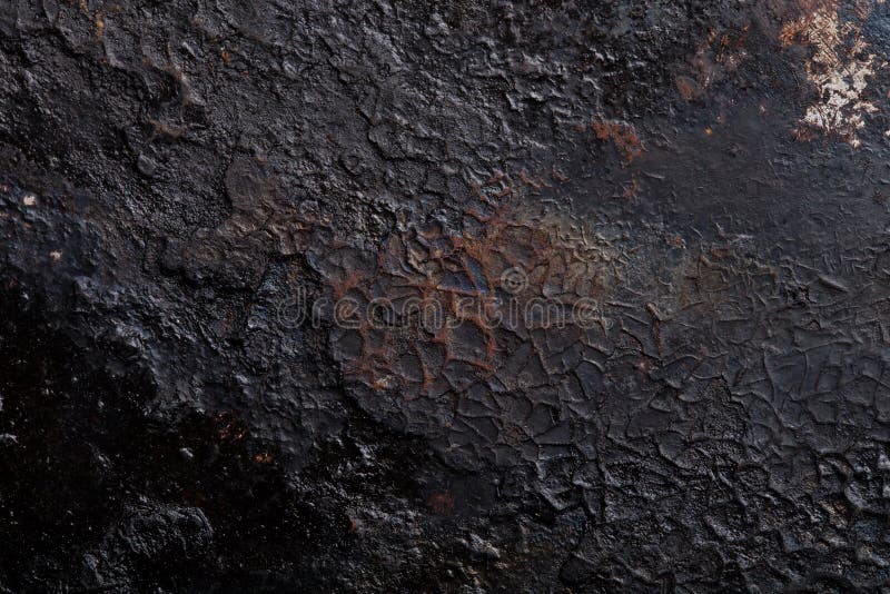 The Bottom of the Old Cast-iron Frying Pan Stock Image - Image of ...