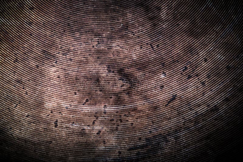 The Bottom of the Old Metal Frying Pan. Toned Stock Image - Image of ...