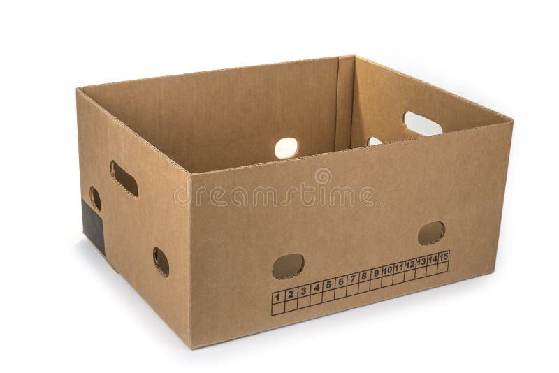 Bottom Part of Empty Banana Packing Box on a White Stock Photo - Image ...