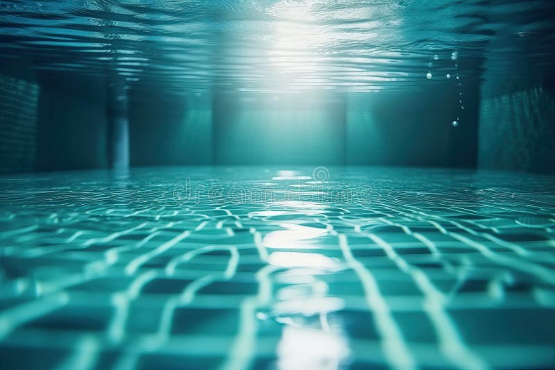 The Bottom of the Pool, Which is Illuminated, Generative AI Stock ...