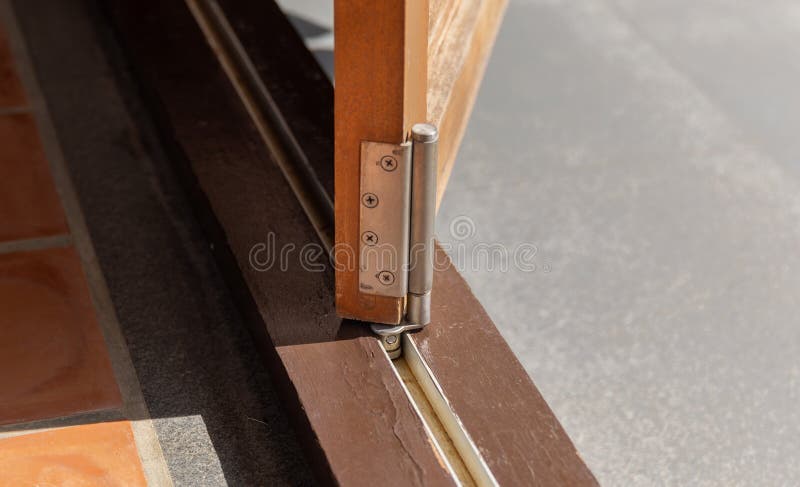 Bottom Running Bifold System is Installed on the Floor Stock Photo ...