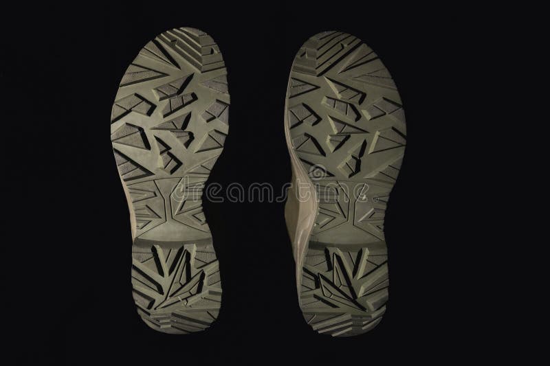 Bottom of Shoes, Isolated on Black Background. Stock Image - Image of ...