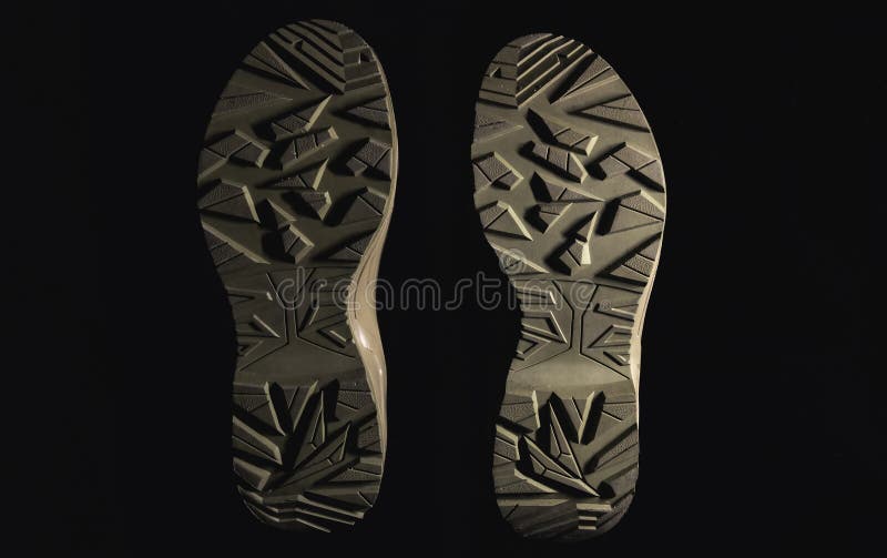 Bottom of Shoes, Isolated on Black Background. Stock Image - Image of ...