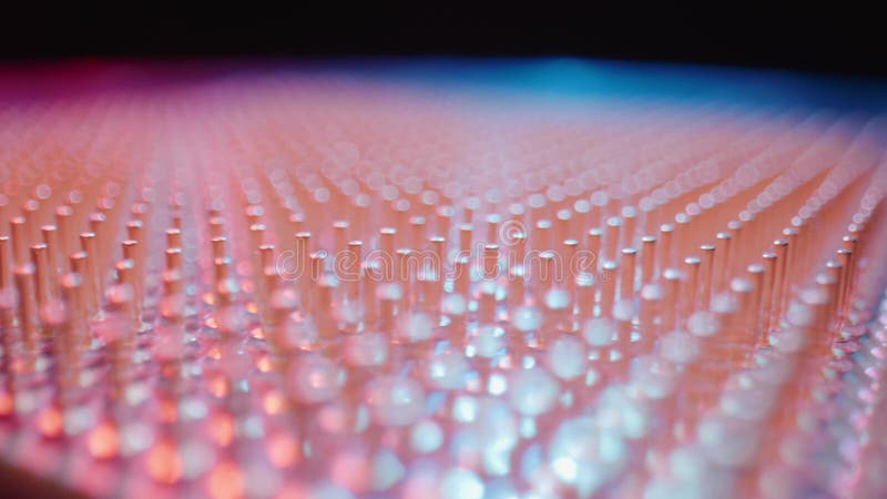 Bottom Side of Contemporary Microchip with Fastening Rods Stock Video ...