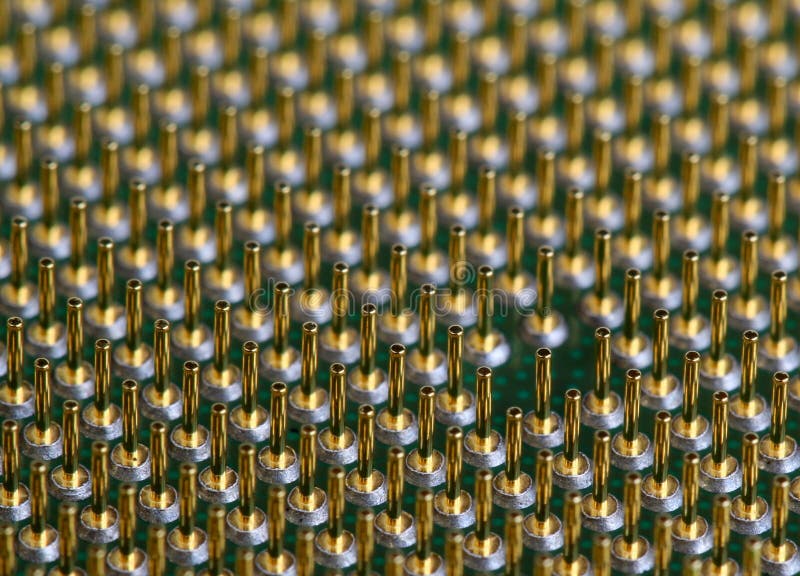 Bottom Side of a CPU, Abstract Pattern of Pins Stock Photo - Image of ...