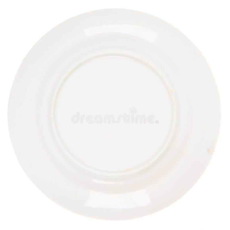 Empty Clean Plate Isolated on White Background, Top View Stock Photo ...