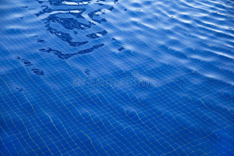 Bottom of the Swimming Pool with Blue Water Stock Photo - Image of blue ...