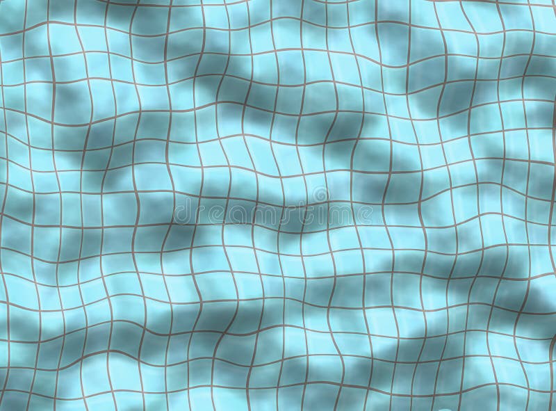 Bottom of Swimming Pool. View on Tile Floor through Water Stock ...