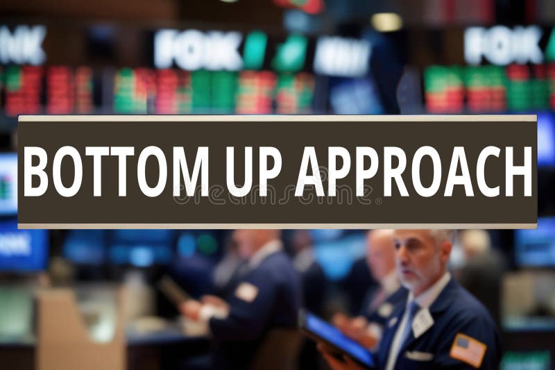 Bottom Up Approach Inscription Text Words Exchange Background Stock ...