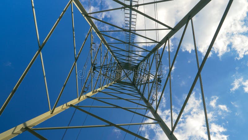 BOTTOM UP: Metal Construction of an Electricity Pylon Soars into the ...