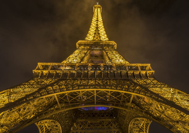 Bottom-up View Of Eiffel Tower Editorial Stock Image - Image of pattern ... Bottom-up View Of Eiffel Tower Editorial Stock Image - Image of pattern ...