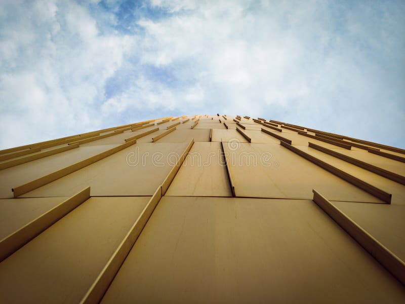 A Bottom-up Photo of a Structure Touching the Sky Stock Image - Image ...