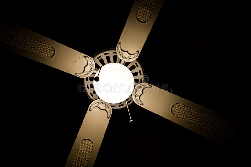 Bottom Up View of Ceiling Fan with Lights Stock Photo - Image of bottom ...