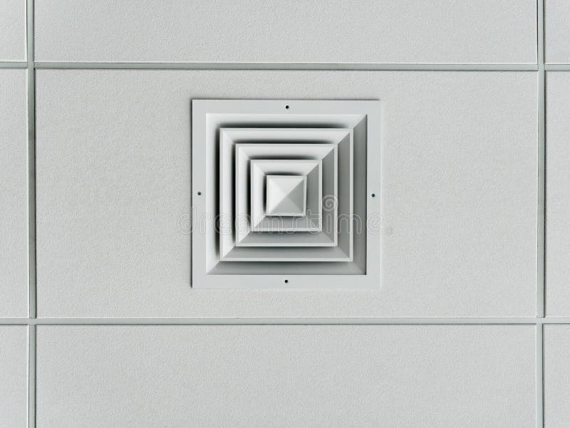 Bottom-up View of the Ceiling Socket of a Cooling and Heating System ...