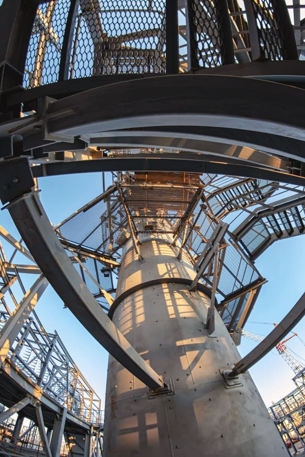 Bottom-up View of the Hydrocracking Column Stock Image - Image of ...