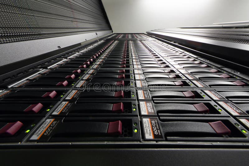 Data server in big rack stock photo. Image of megaphone - 30983860