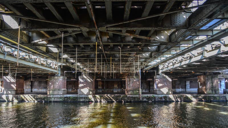 Bottom View of the Big and Wide Bridge Stock Photo - Image of landscape ...