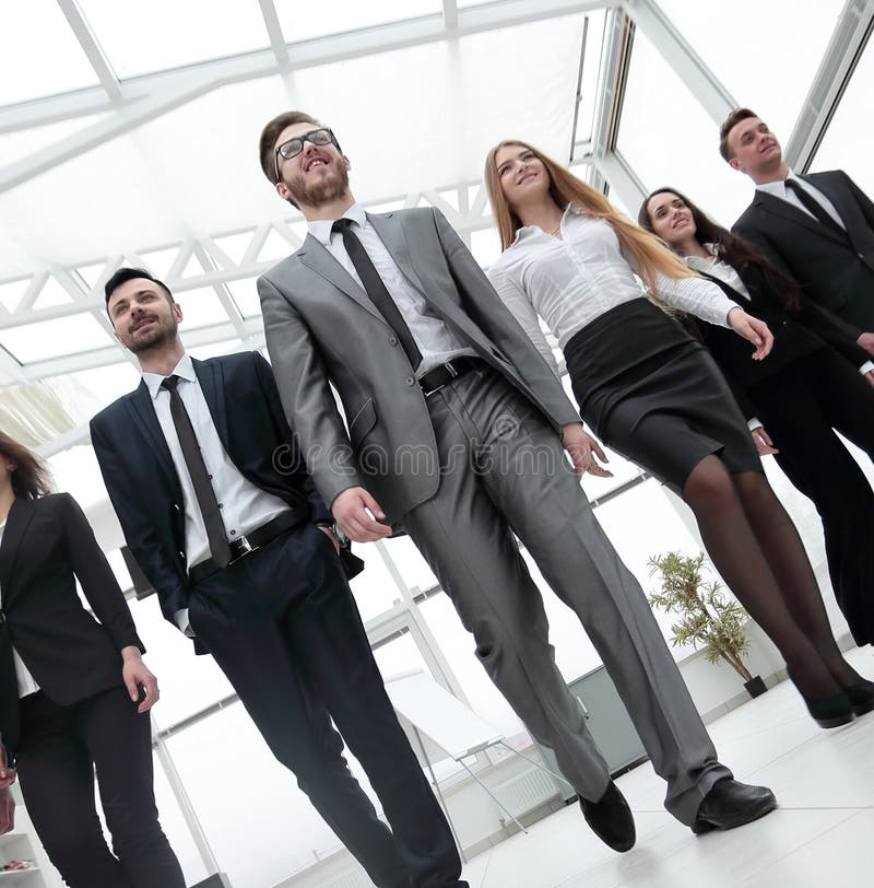 Bottom View. Business Team Walking Forward Stock Image - Image of ...