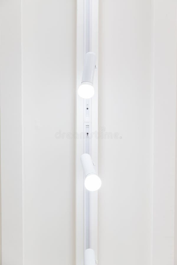 Bottom View of White Ceiling Down Light. Stock Image - Image of ...