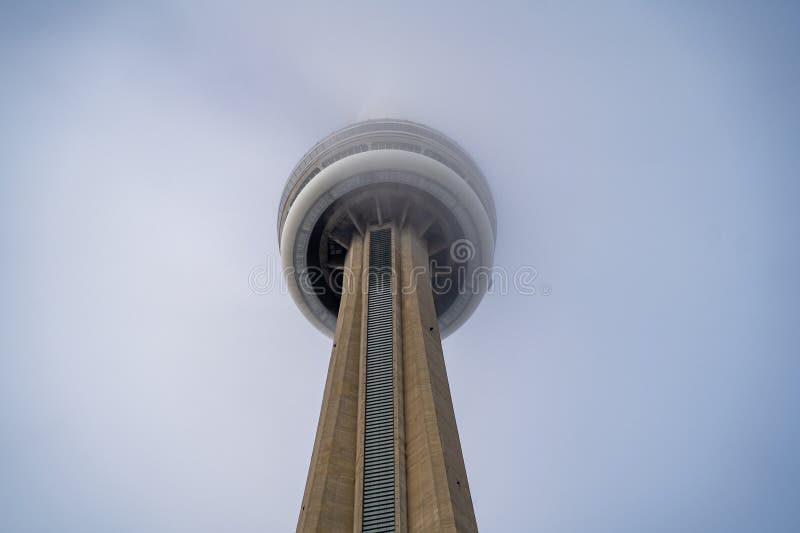 Bottom View of the CN Tower in Downtown Toronto Editorial Photo - Image ...