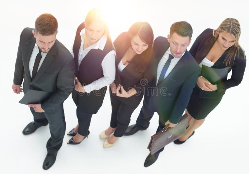 Bottom View.confident Business Team Looking at Camera Stock Image ...