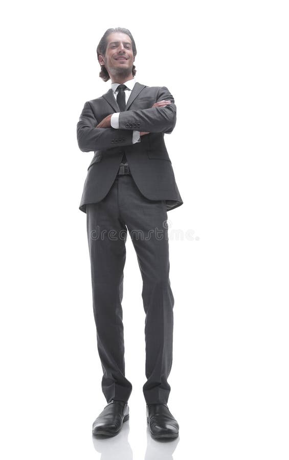 Bottom View.confident Young Businessman Stock Image - Image of alone ...