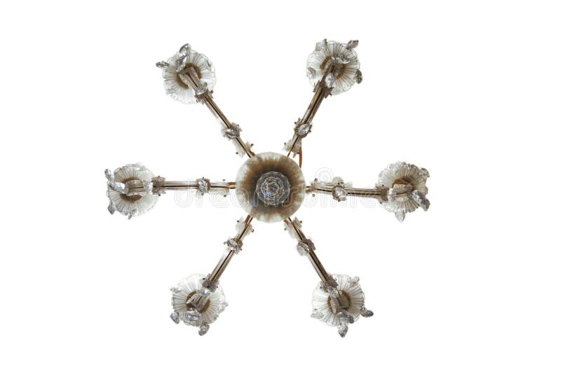 Bottom View of Crystal Glowing Chandelier Stock Photo - Image of ...