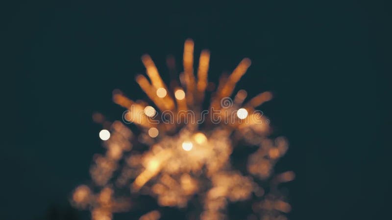 Bottom View of a Dark Blue Night Sky and Exploding Fireworks. Video ...