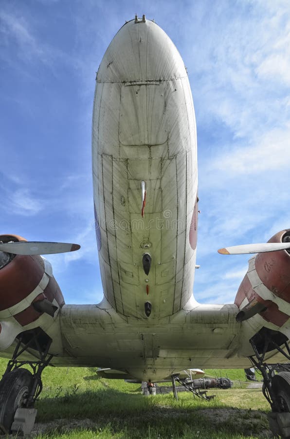 Bottom View of the DC-3 Aircraft Stock Photo - Image of wings, aircraft ...
