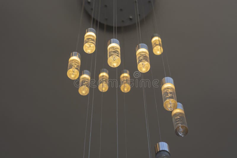 Bottom View of Decorative Lamp in Apartment Interior, Interior Lighting ...