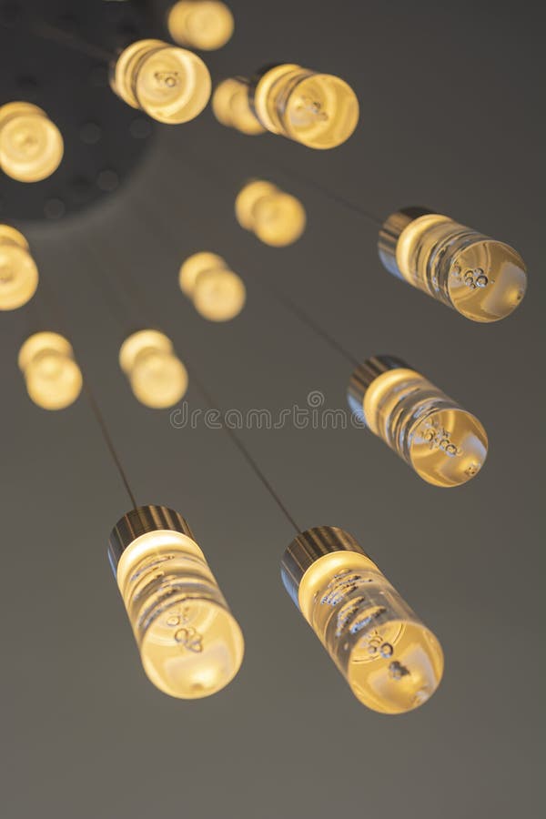 Bottom View of Decorative Lamp in Apartment Interior, Interior Lighting ...