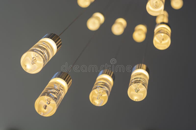 Bottom View of Decorative Lamp in Apartment Interior, Interior Lighting ...