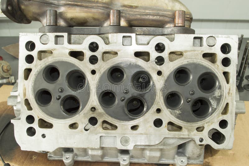 Bottom View of the Engine Block after Washin Stock Image - Image of ...