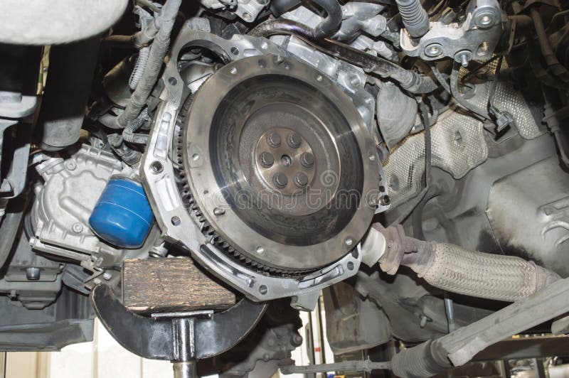 Bottom View of the Engine Block after Washin Stock Image - Image of ...