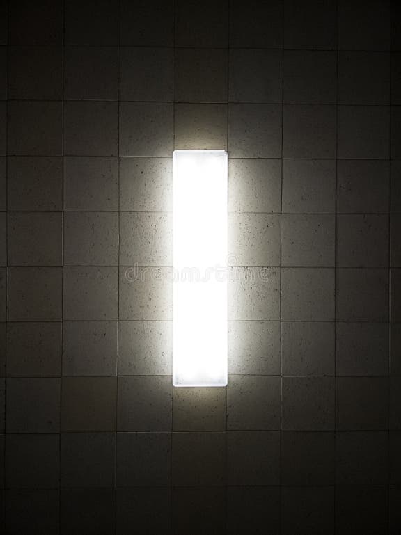 Bottom View of a Fluorescent Lamp on the Suspended Ceiling Stock Image ...