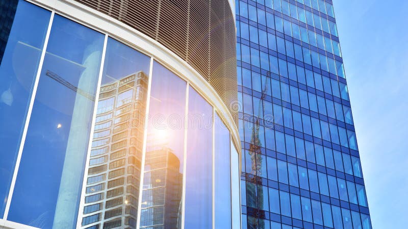 Bottom View of Glass Silhouette of Skyscraper. Business Building. Stock ... Bottom View of Glass Silhouette of Skyscraper. Business Building. Stock ...