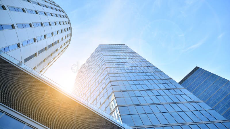 Bottom View of Glass Silhouette of Skyscraper. Business Building. Stock ... Bottom View of Glass Silhouette of Skyscraper. Business Building. Stock ...