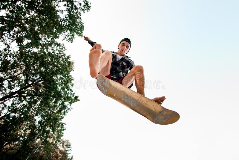 Bottom View Jumping Trampoline Stock Photos - Free & Royalty-Free Stock ...