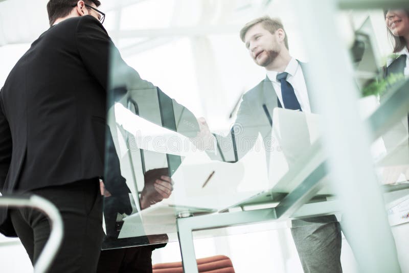 Concept of a Reliable Partnership : a Handshake of Business Partners on ...