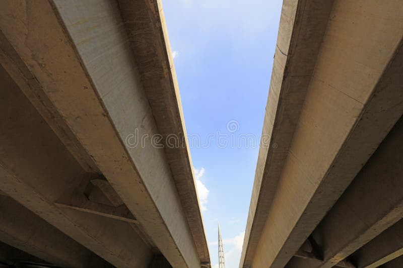 Bottom View of High Speed Railway Bridge Stock Image - Image of ...