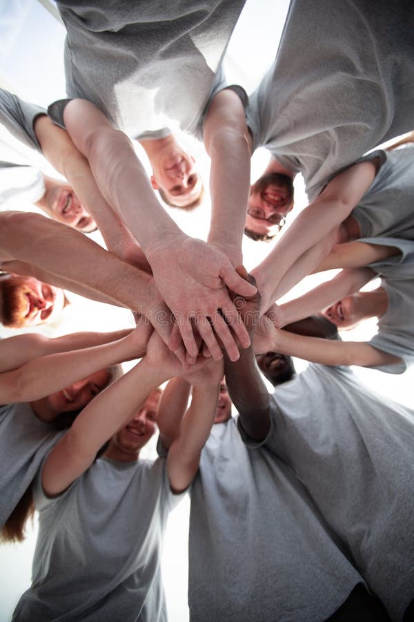 Bottom View. a High Tower of the Hand Stock Image - Image of connection ...