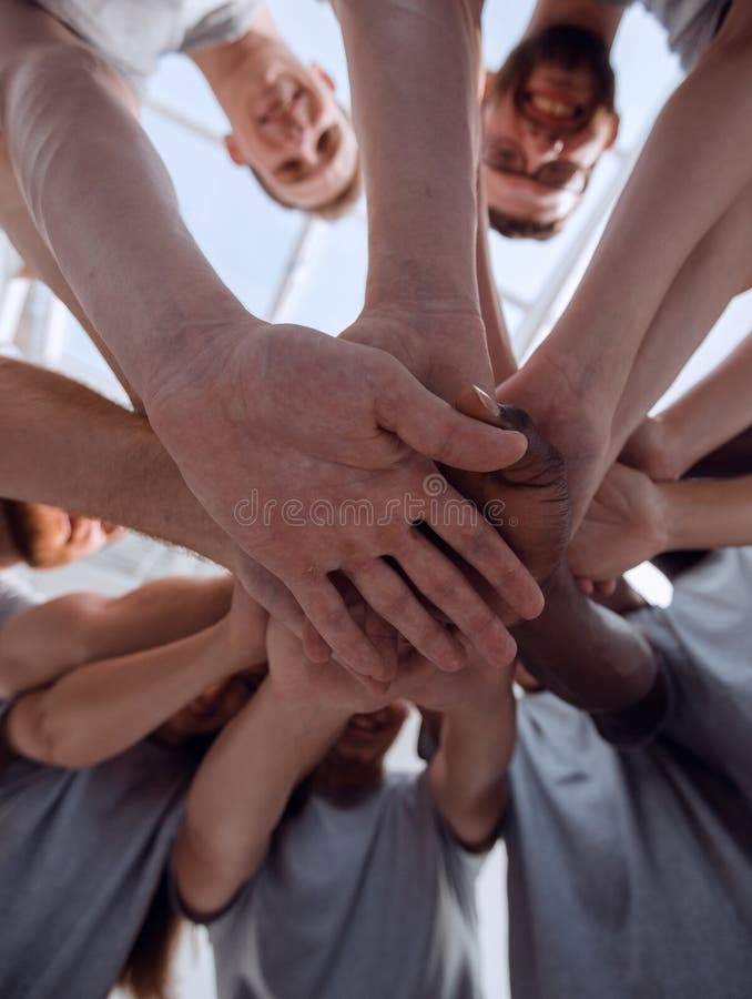 Bottom View. a High Tower of the Hand Stock Photo - Image of closeup ...